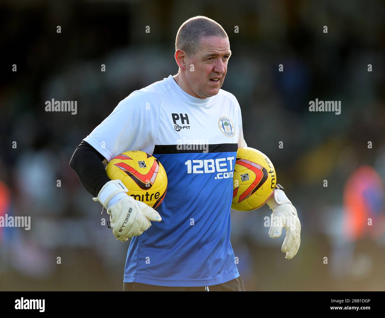 Wigan Athletic goalkeeping coach Phil Hughes Stock Photo - Alamy