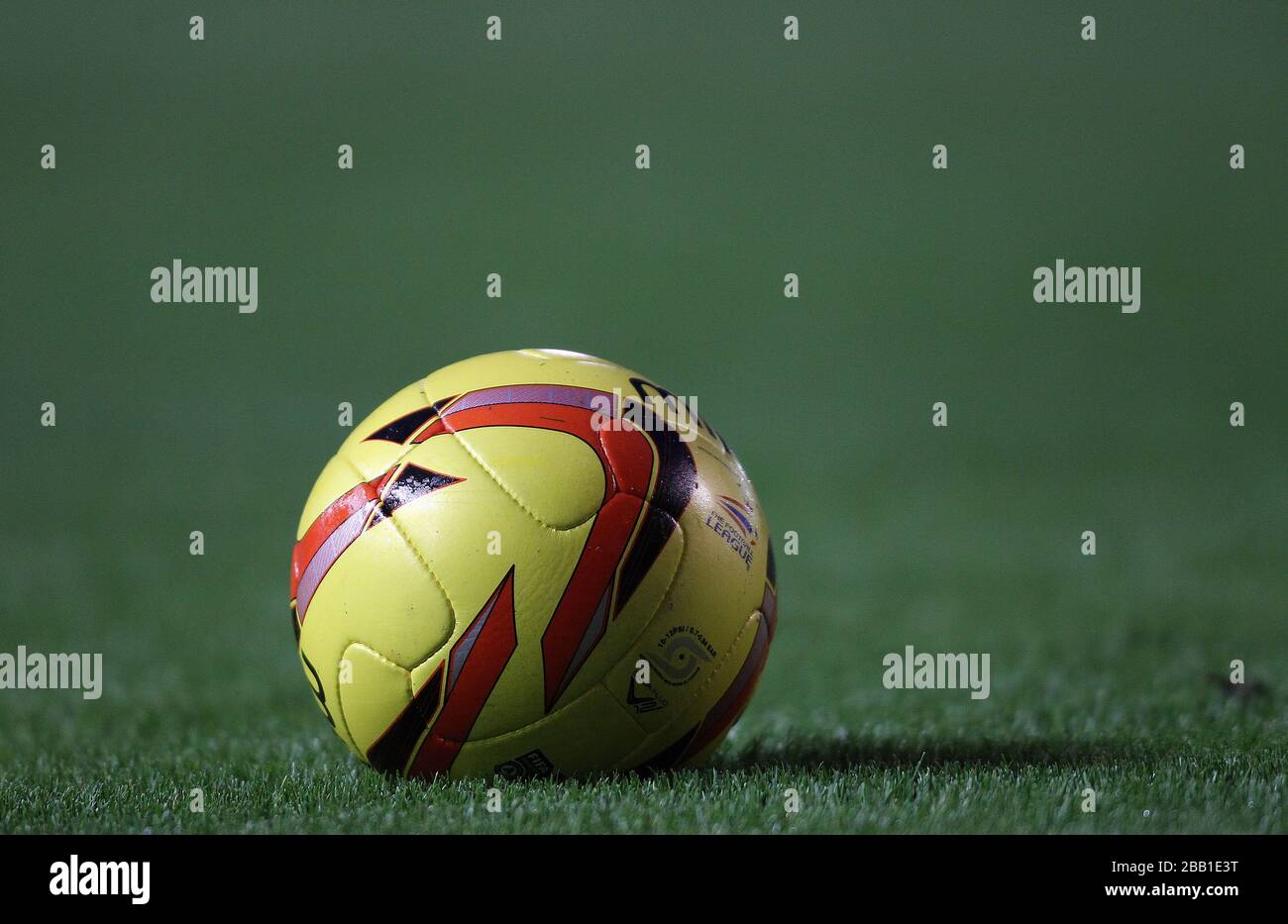 Yellow Mitre ball in use during the Birmingham City and Charlton ...