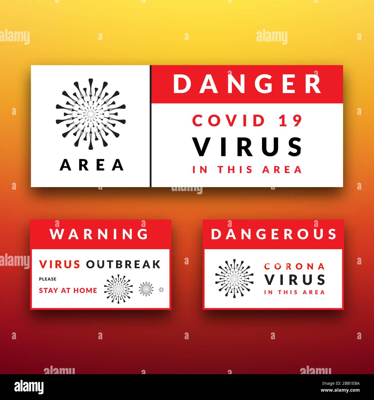 Warning danger of spreading the virus outbreak Stock Vector Image & Art ...