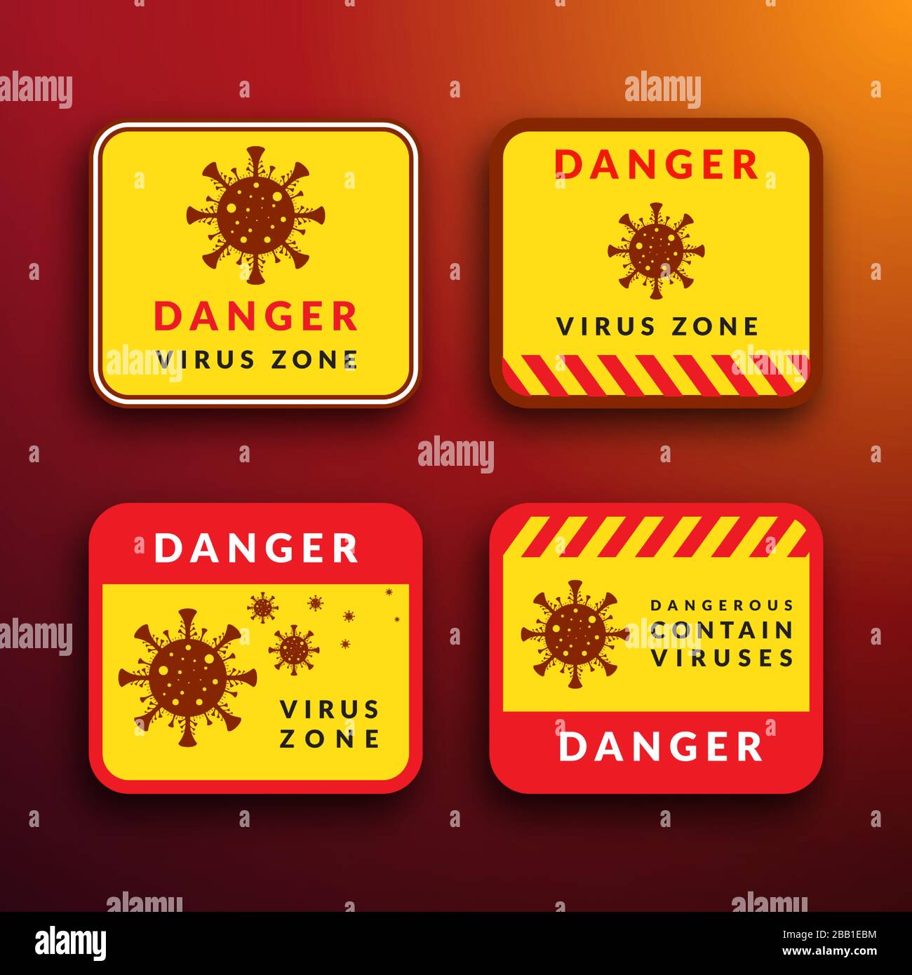 Warning danger of spreading the virus outbreak Stock Vector Image & Art ...