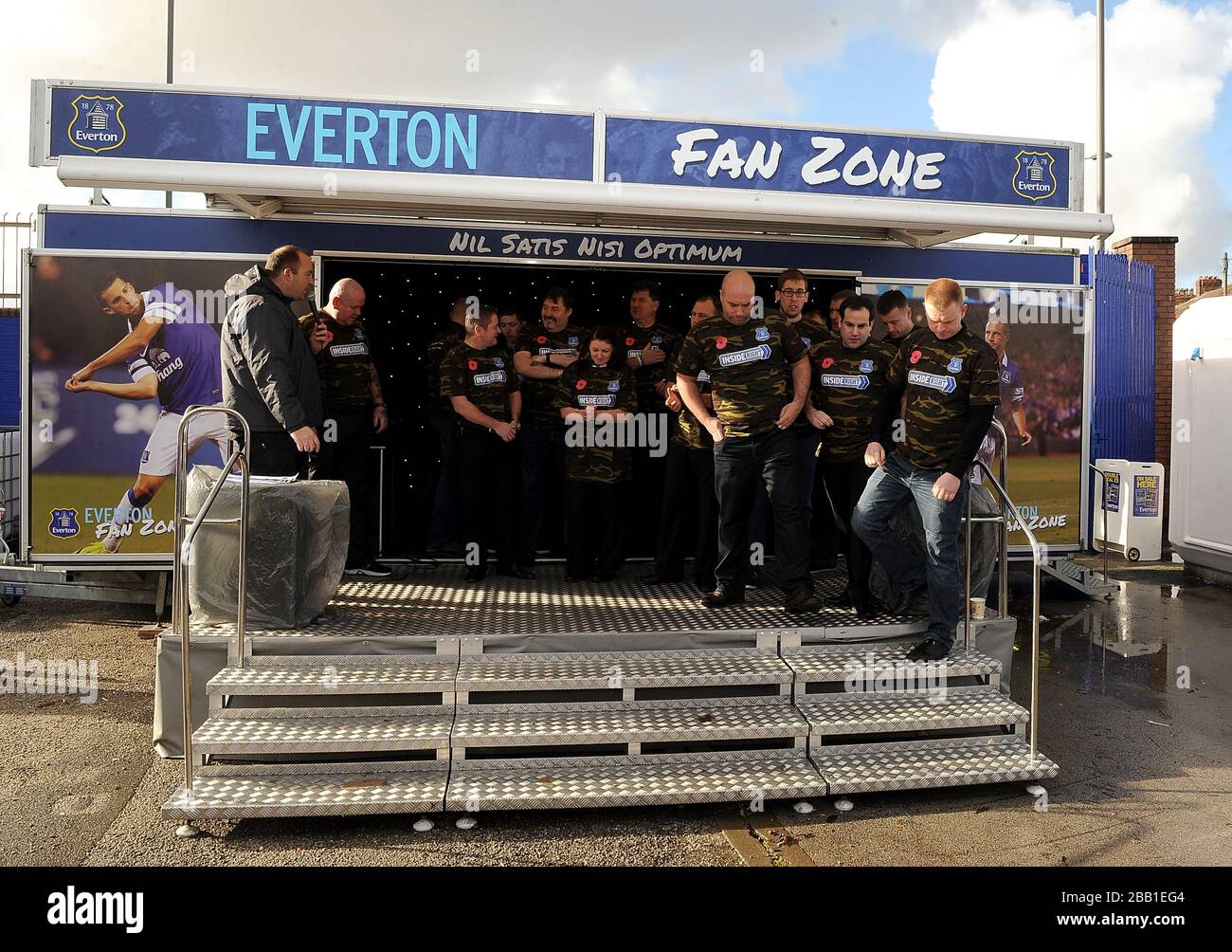 Everton Inside Right participants in the Everton Fan Zone outside ...