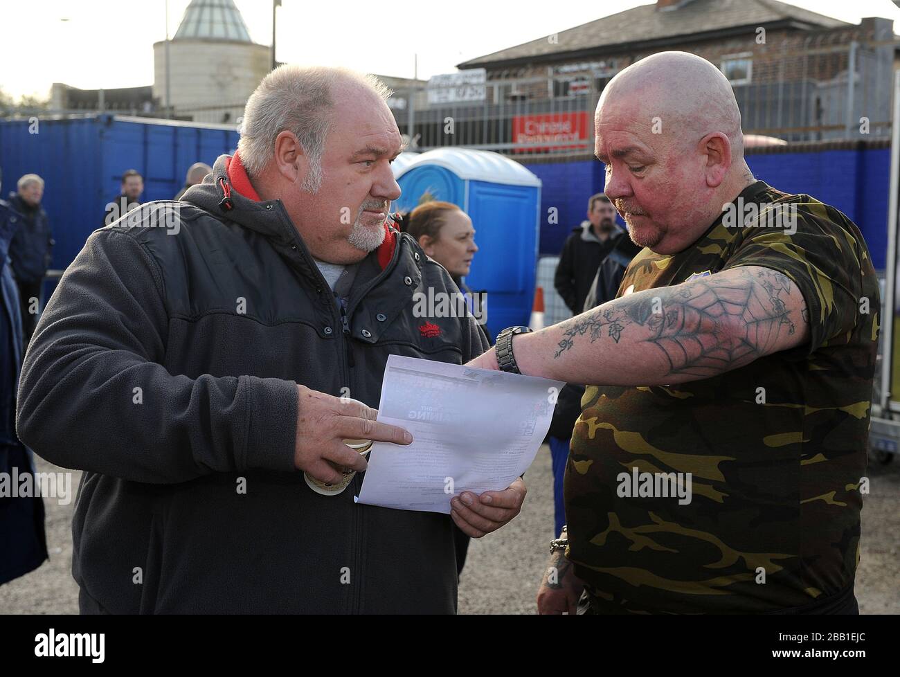 Everton Inside Right participants help fans in the Everton Fan Zone ...