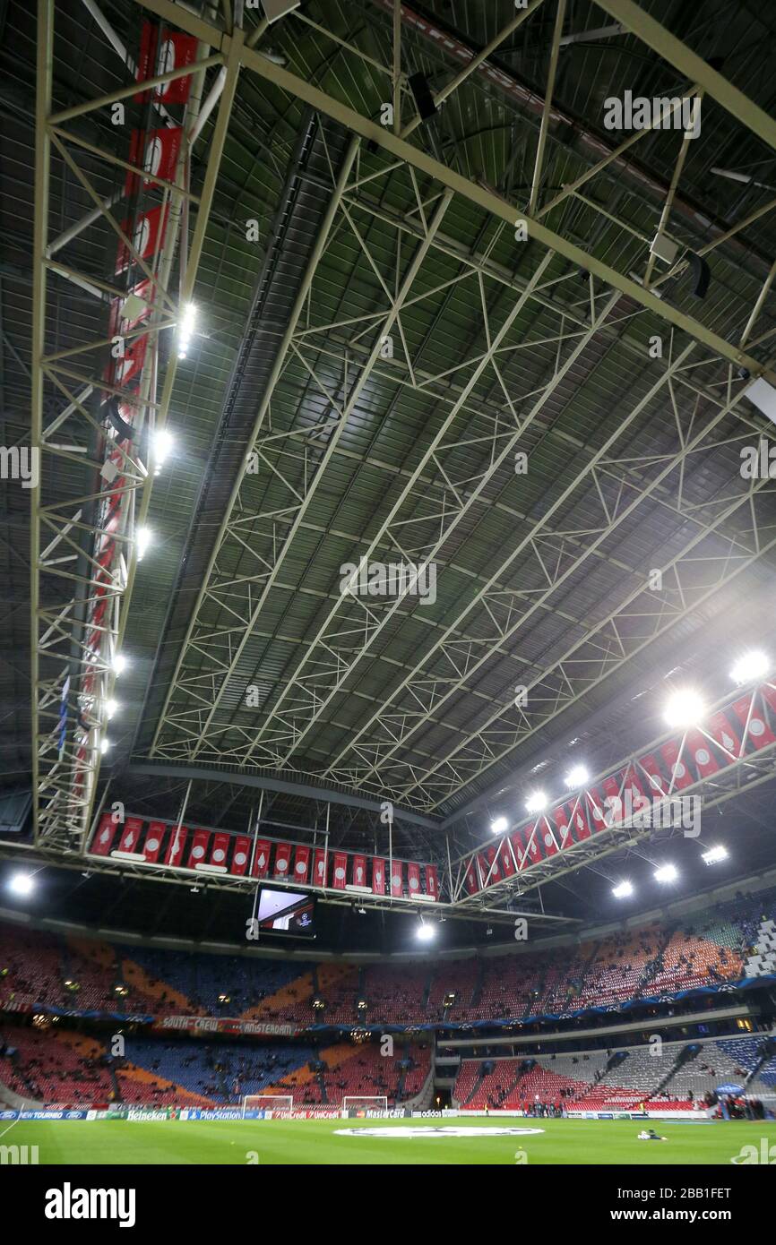 General view of the Amsterdam Arena underneath the closed roof Stock ...