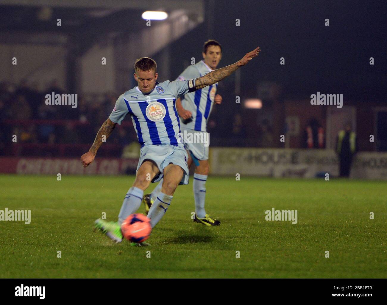 Coventry City's Carl Baker scores their third goal Stock Photo - Alamy