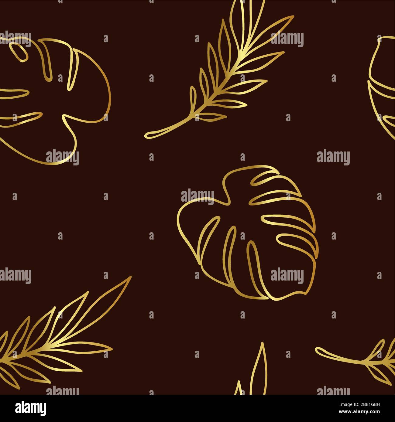 Gold leaf pattern Stock Vector Images - Alamy
