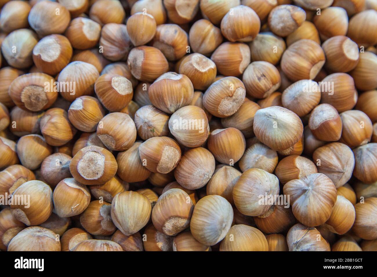 the background consisting of a set of small beautiful nuts Stock Photo ...