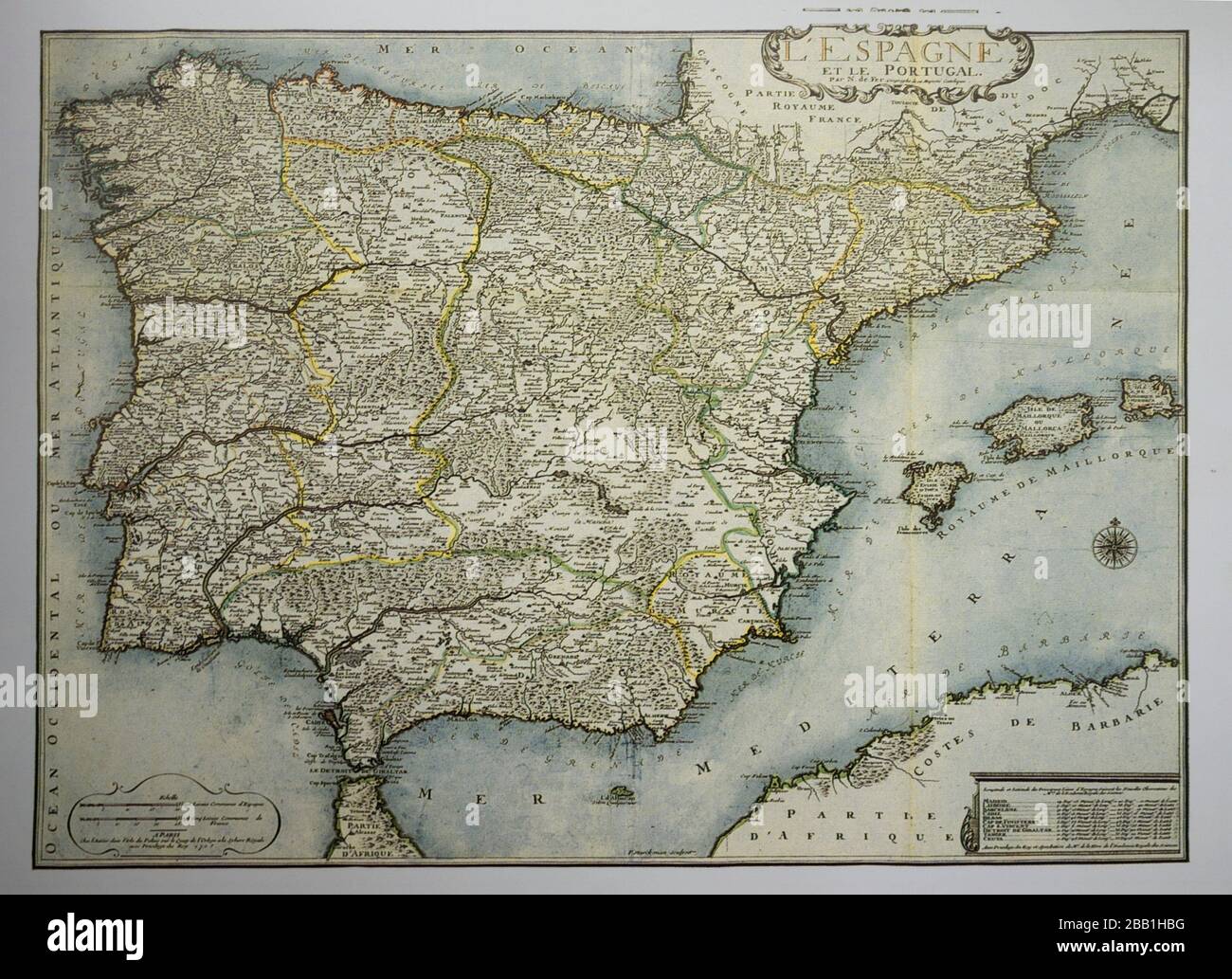 Map Of Spain And Portugal High Resolution Stock Photography and Images ...