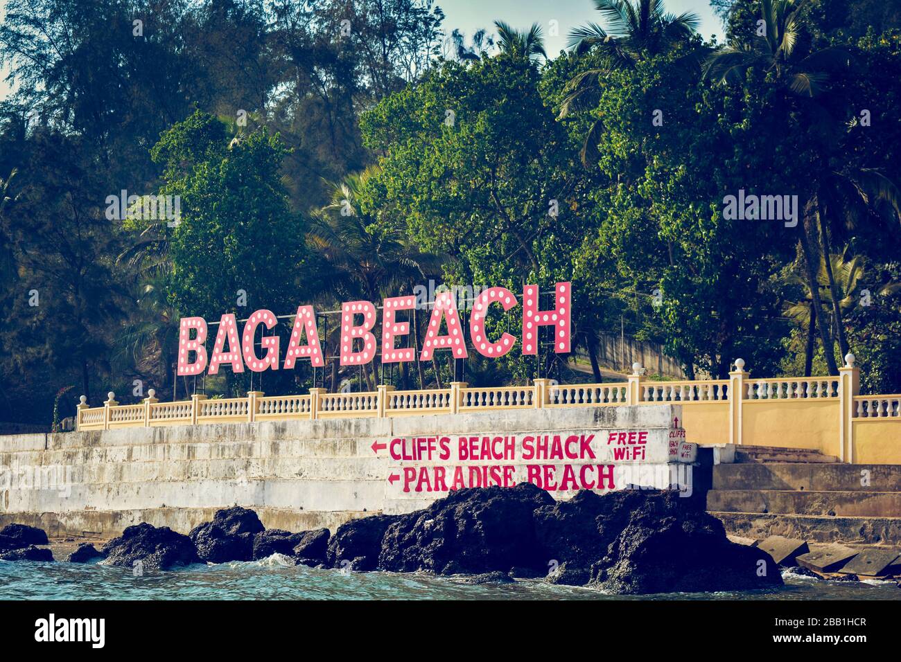 The iconic Baga Beach Sign Stock Photo - Alamy