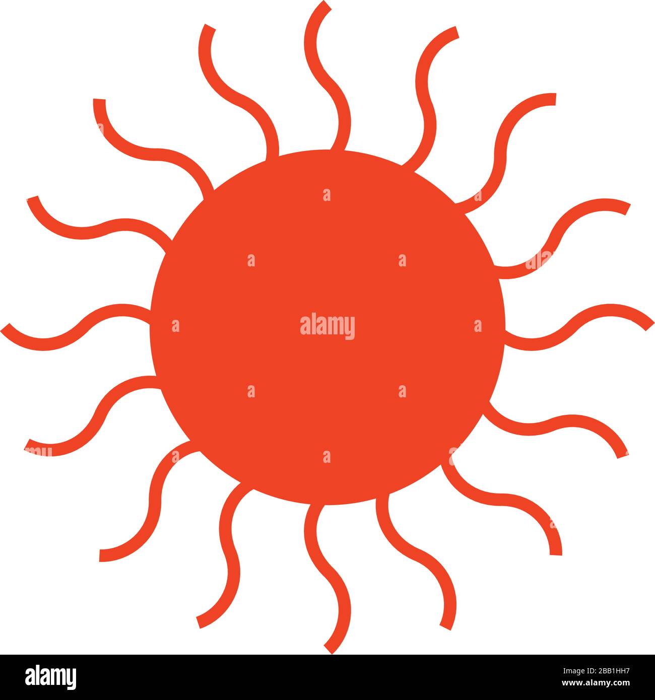 Flat sun Icon. Summer pictogram. Sunlight symbol. Stock Vector ...