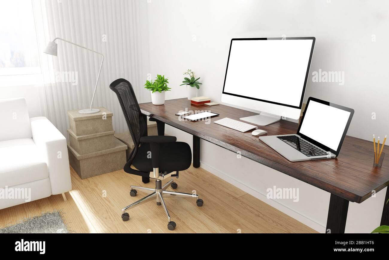 Desktop computer set up hi-res stock photography and images - Alamy