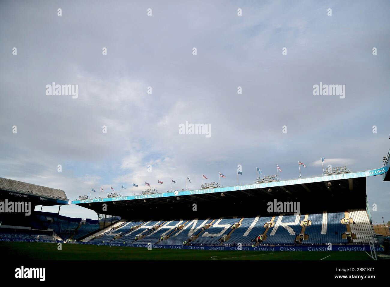 A General View Of Sheffield Wednesdays Hillsborough Stadium Stock
