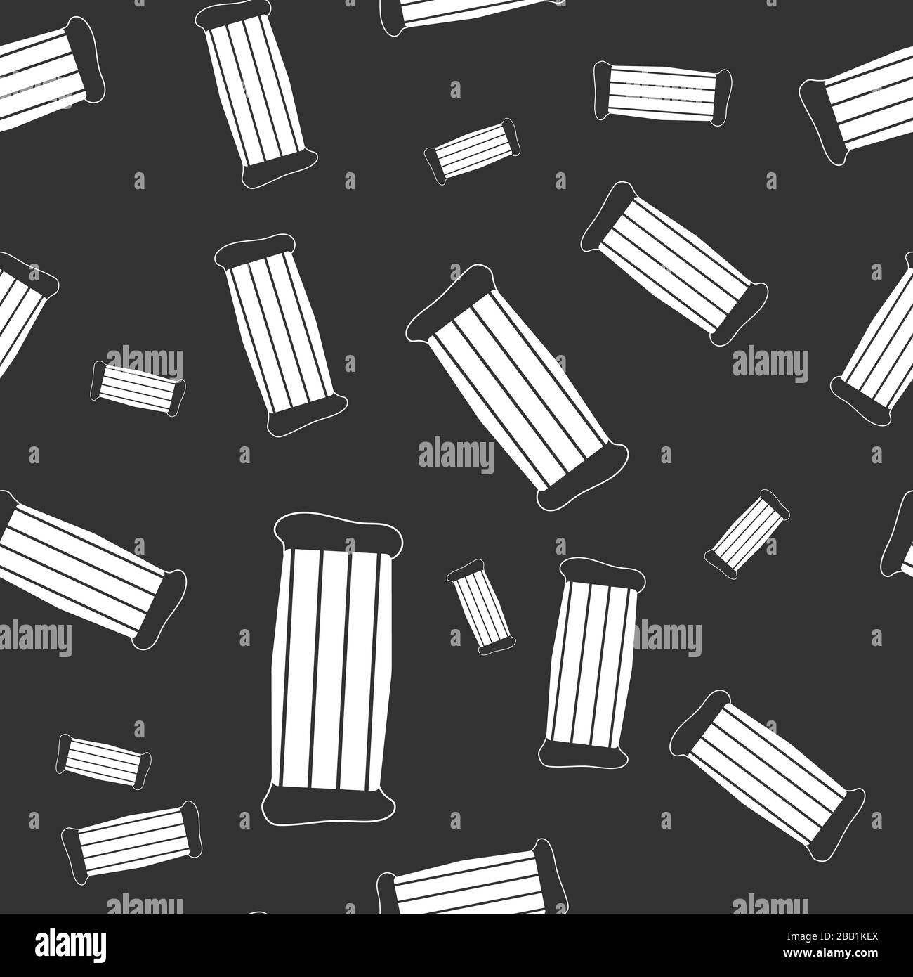 Vector seamless pattern with white face masks Stock Vector Image & Art ...