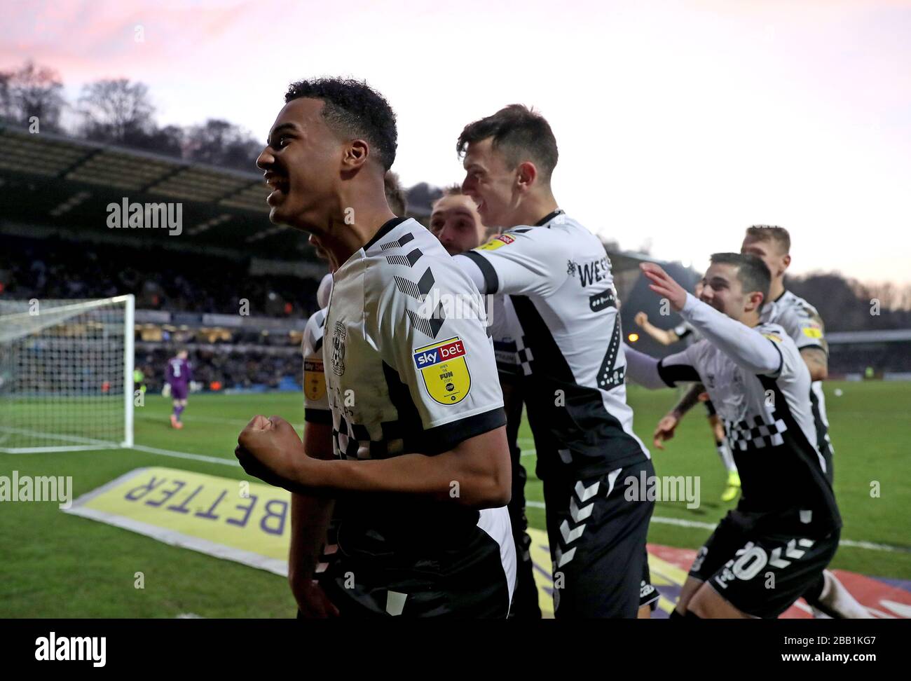 Coventry City’s Matt Godden (centre) celebrates scoring his side's ...