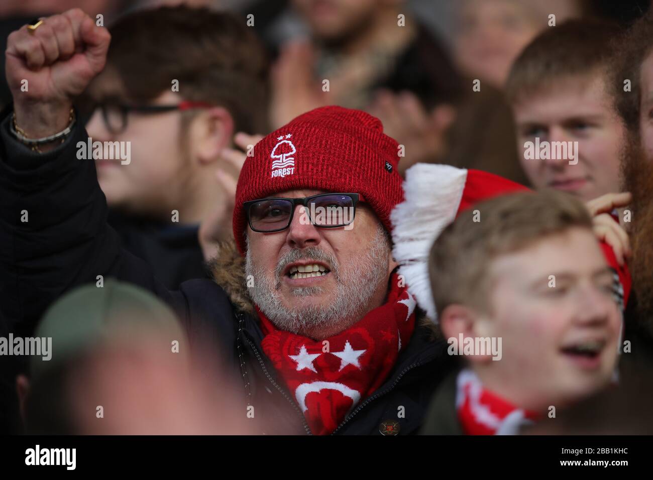 Nottingham Forest fans during the game Stock Photo - Alamy