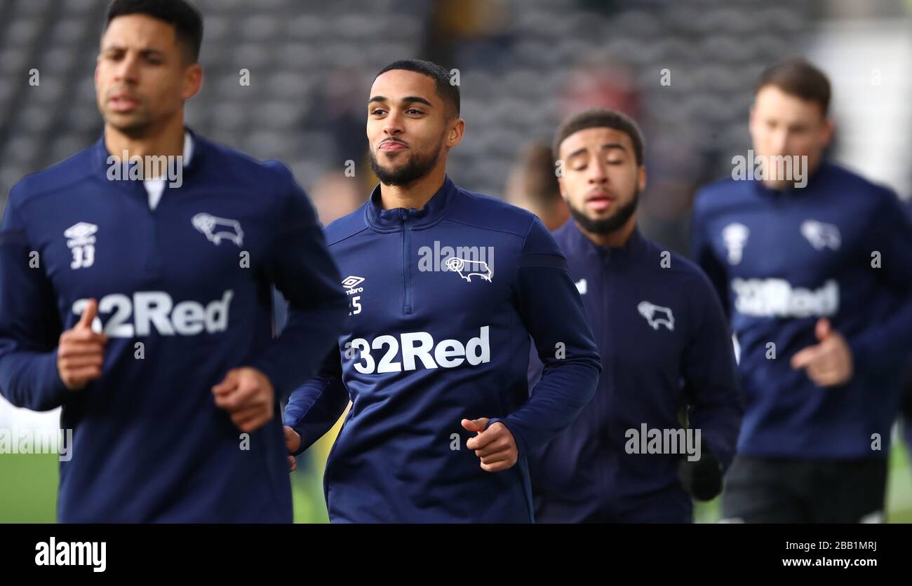 Derby County's Max Lowe during warm-up Stock Photo - Alamy