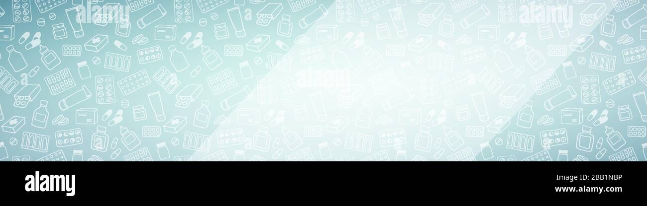 Header with place for text for medicine, science or pharmacy design ...