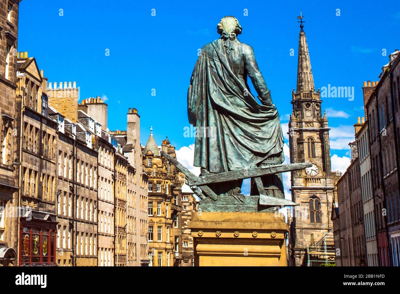 Royal mile adam smith statue hi-res stock photography and images - Alamy
