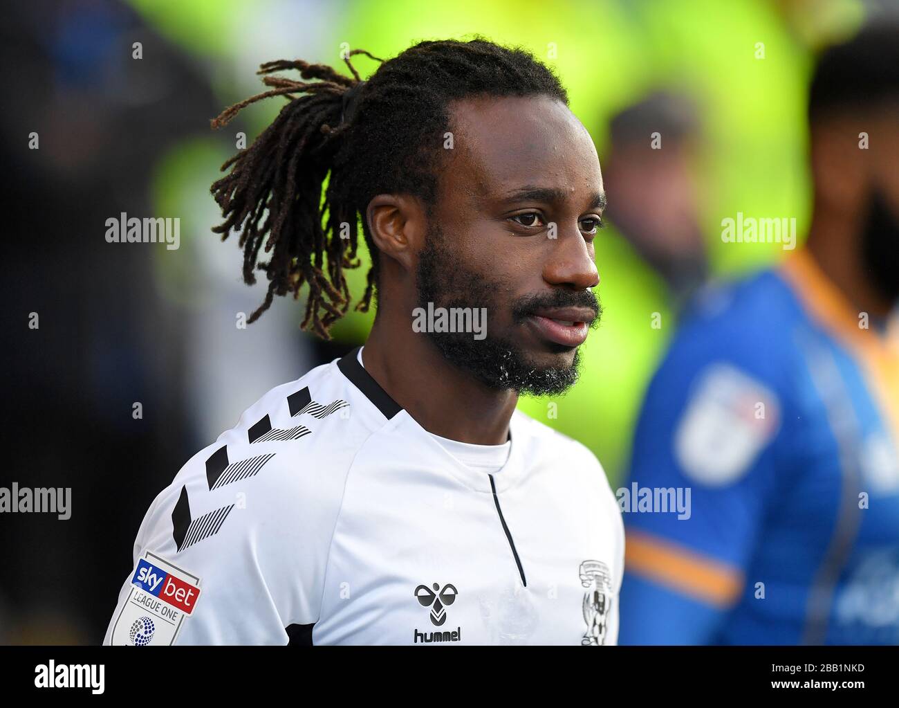Coventry City's Fankaty Dabo walks onto the piutch before the game ...