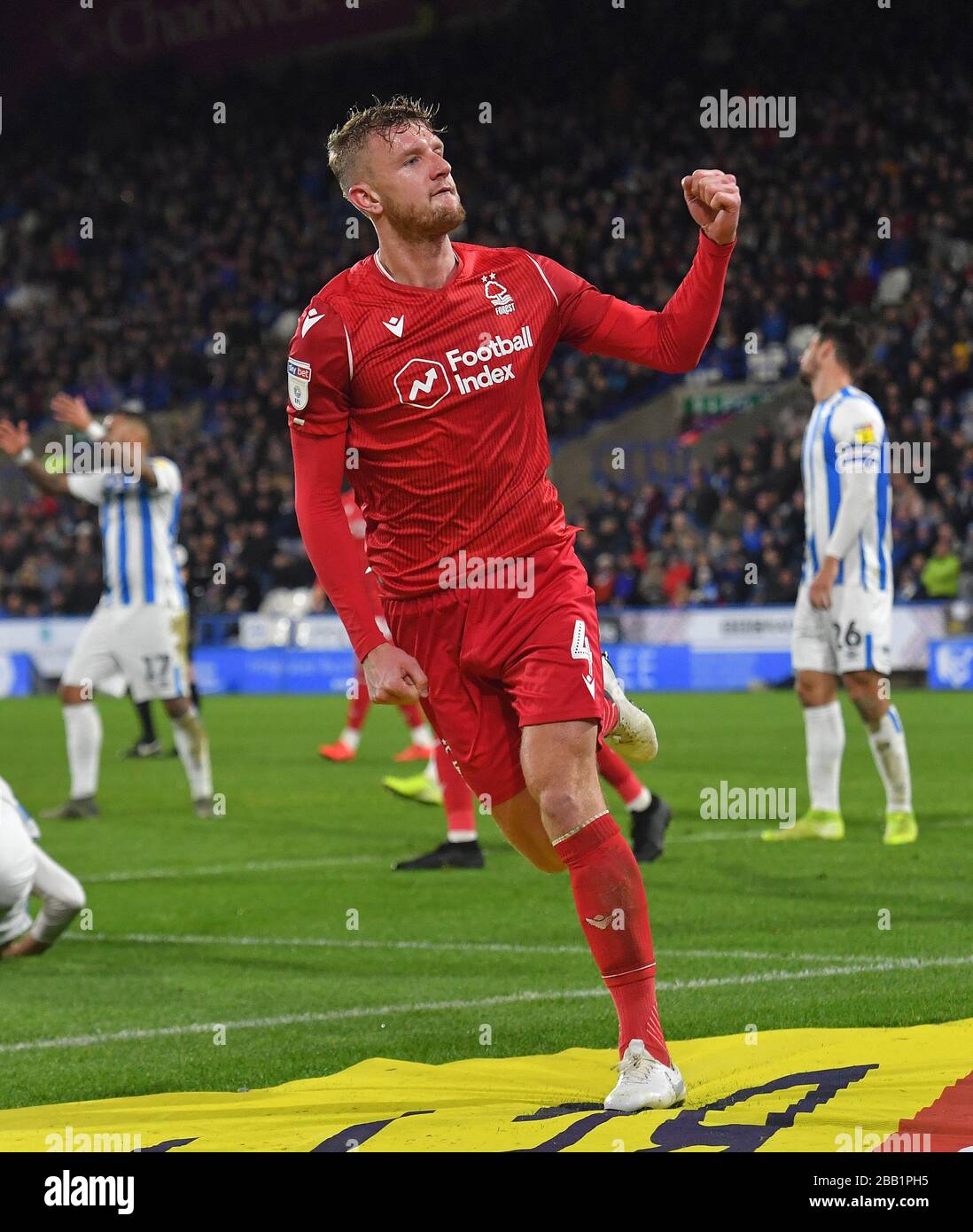 Nottingham Forest's Joe Worrall celebrates scoring his team’s first ...