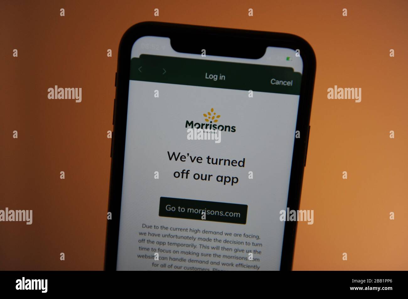 The Morrisons supermarket app turned off due to huge demand for online ...