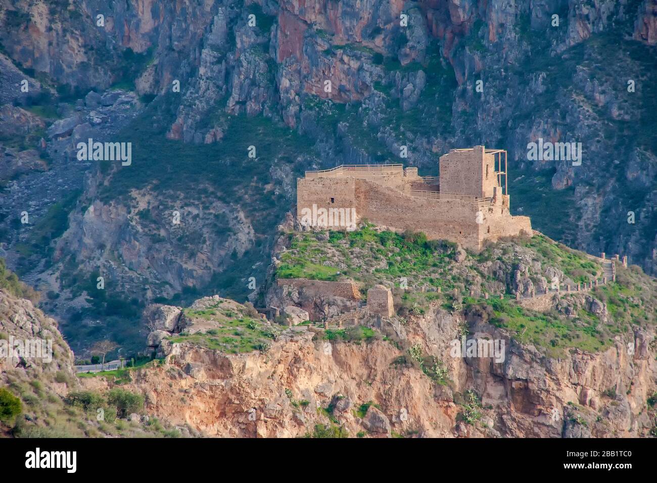 Ancient Moorish castle in the municipality of Lanjaron in the province ...