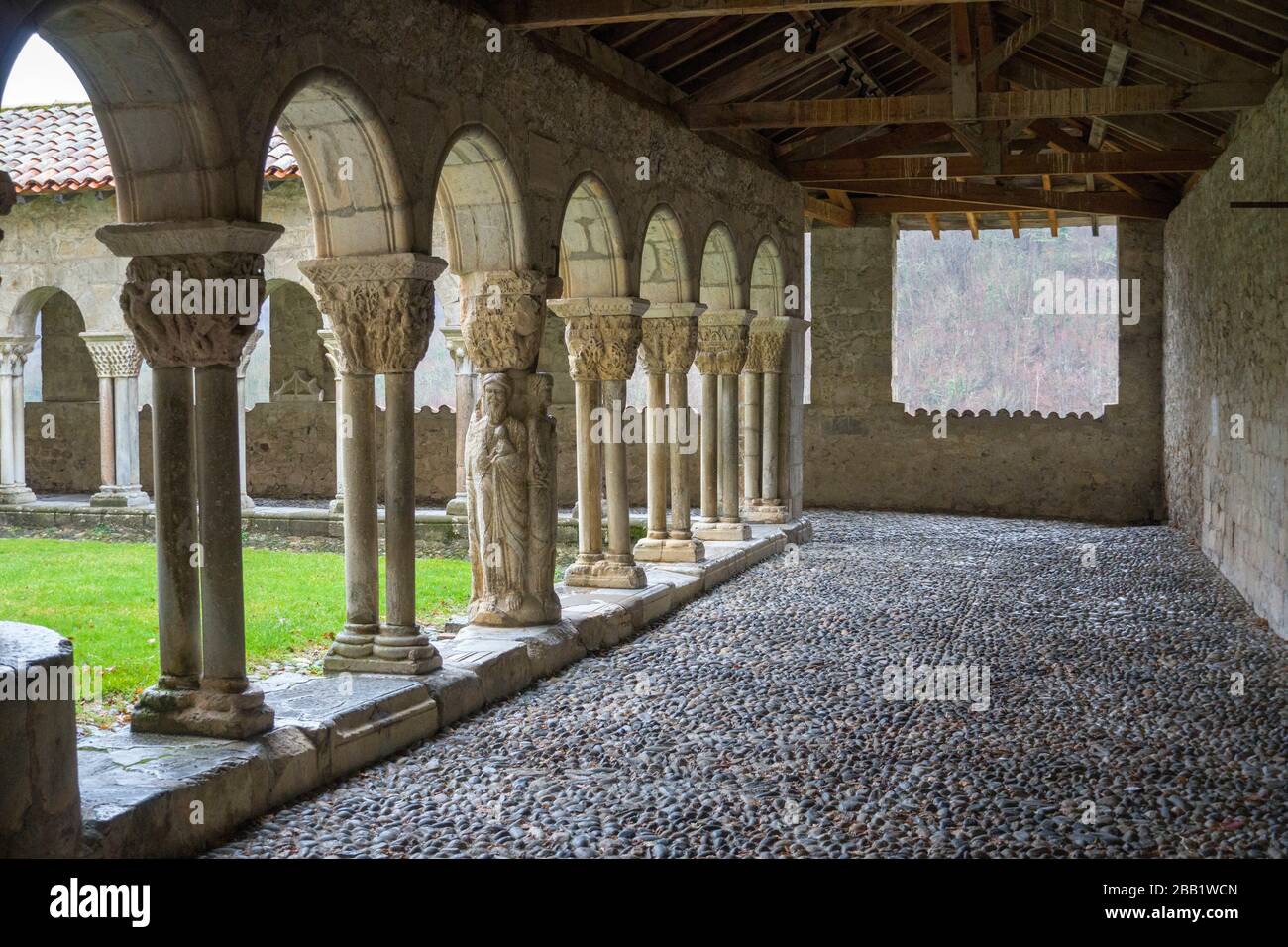 Saint Bertrand de Comminges and its cathedral located in the French ...