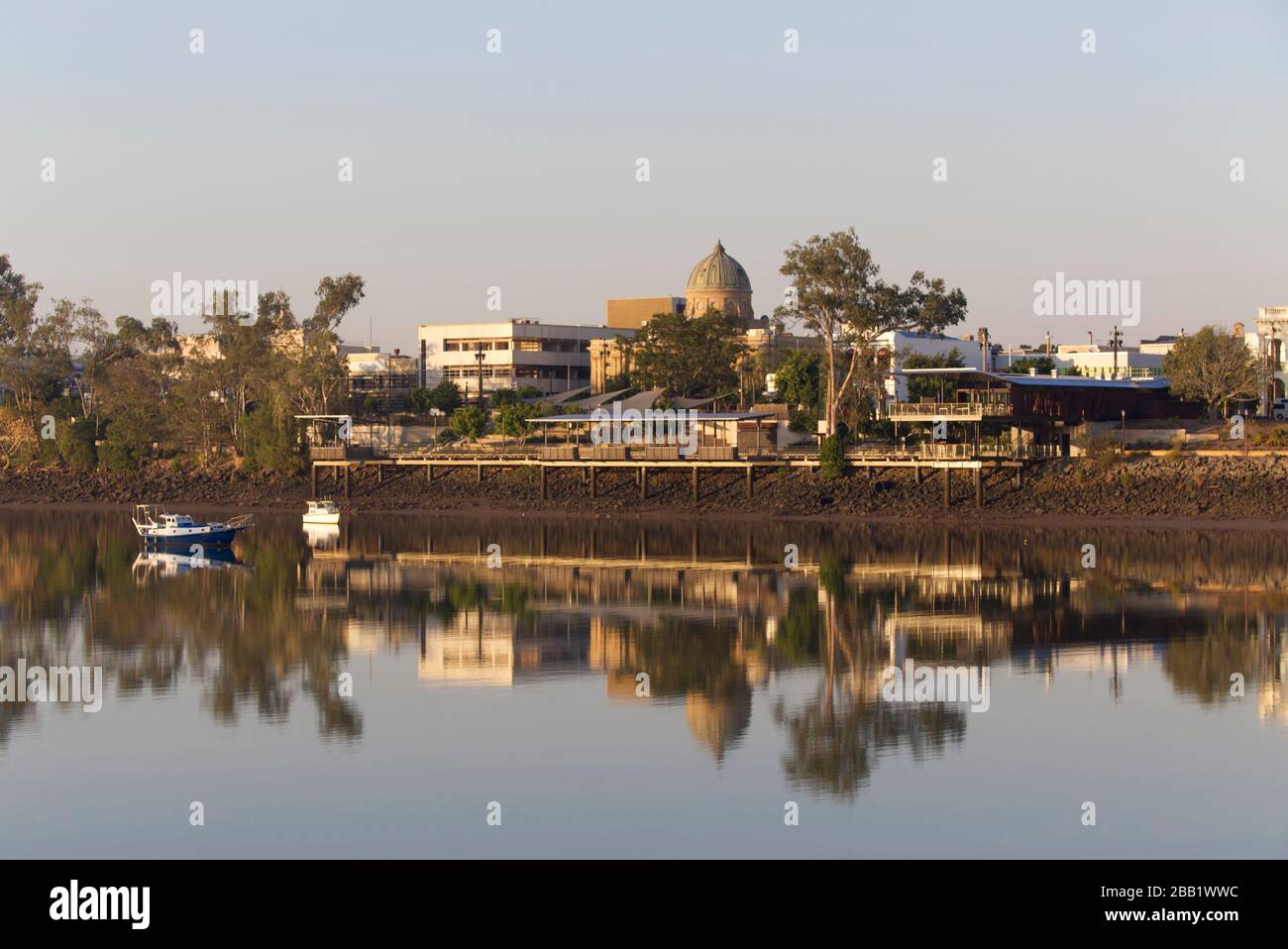 Reflections in the Fitzroy River at Rockhampton Queensland Australia ...