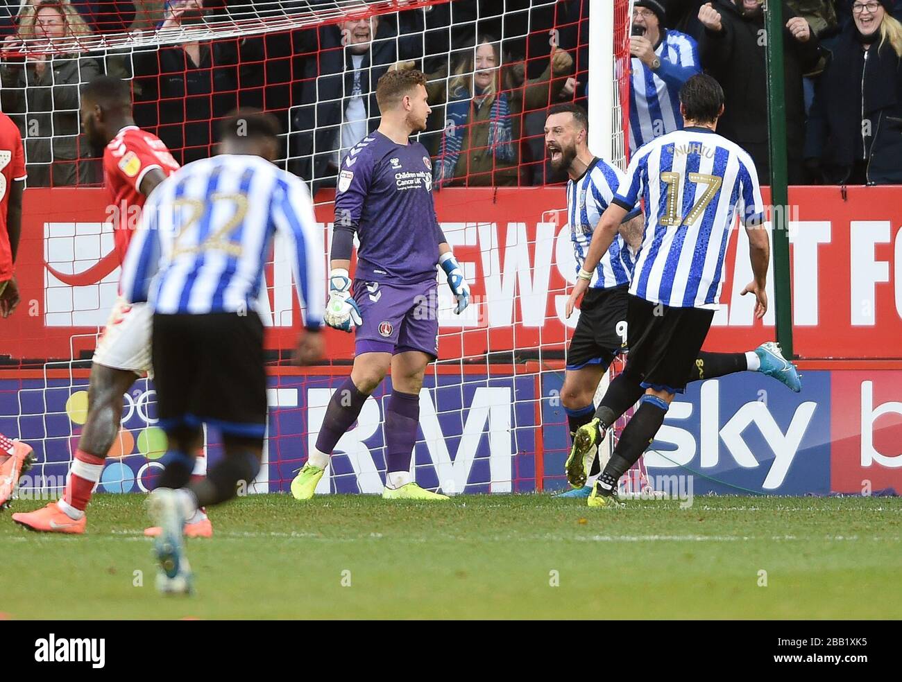 Sheffield Wednesday's Steven Fletcher celebrates scoring their second ...