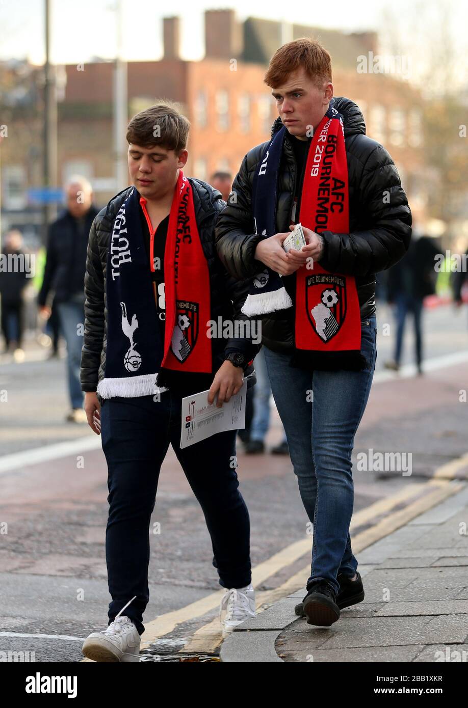 Tottenham Hotspurs' fans Stock Photo - Alamy