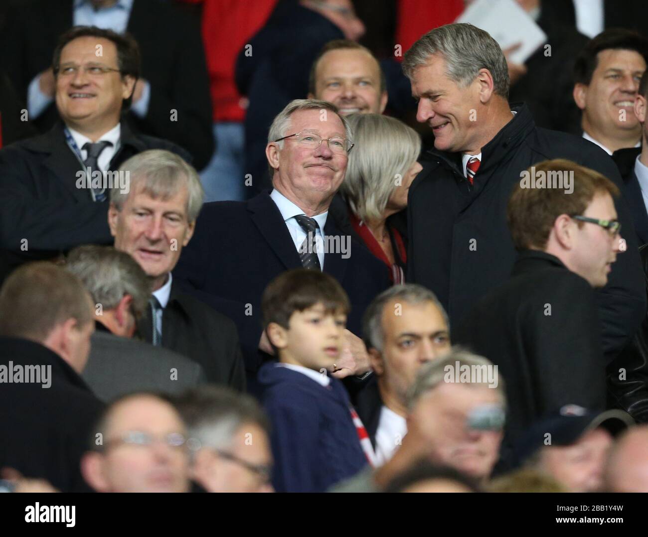 Sir Alex Ferguson (left) and David Gill in the stands Stock Photo - Alamy