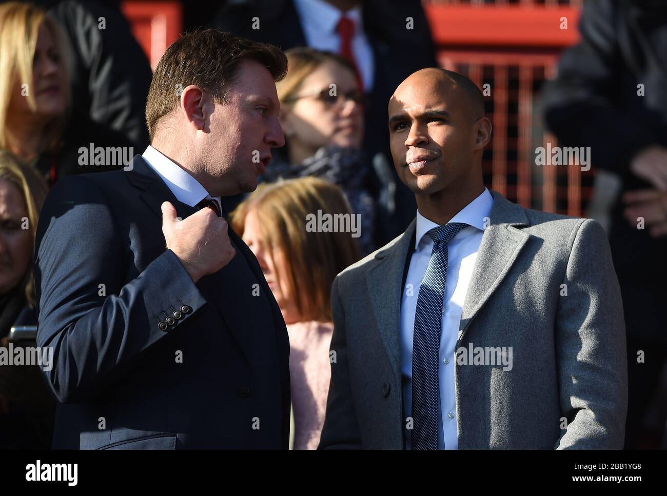 Charlton Athletic head of recruitment Steve Gallen (left) with ...