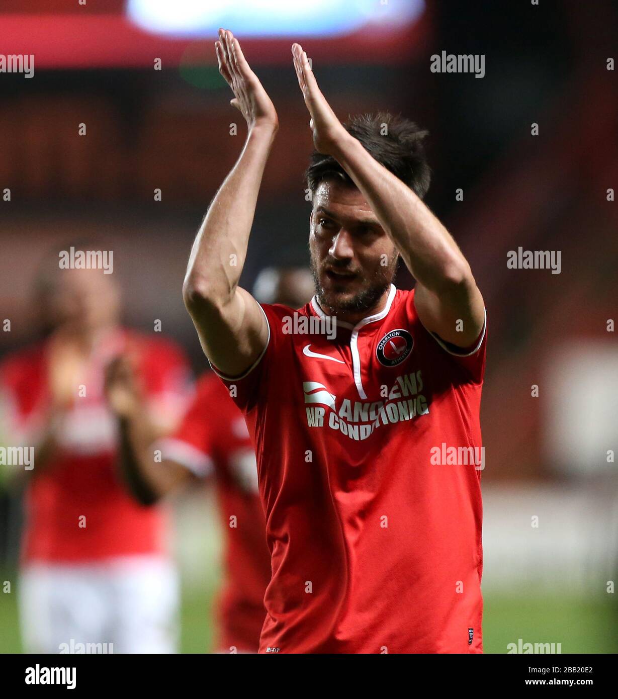 Charlton Athletic's Johnnie Jackson applauds the fans at the end of the ...