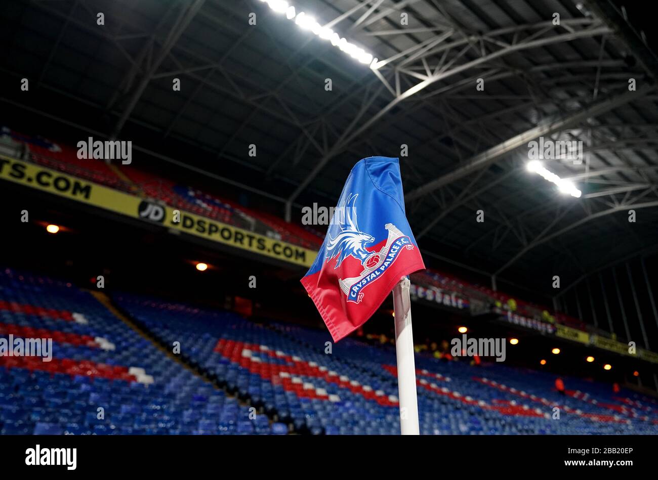 A view of the corner flag at Selhurst Park before the game Stock Photo ...