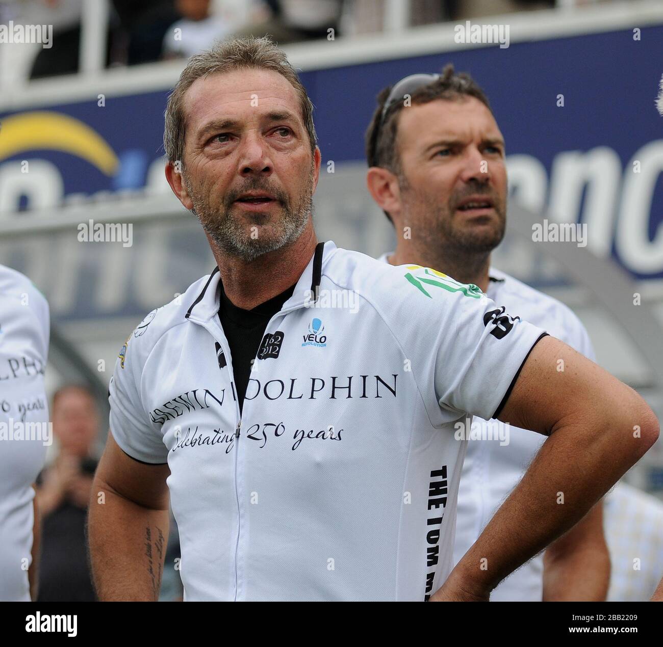 Matthew Maynard after completing The Tom Maynard Trust Bike Ride Stock ...