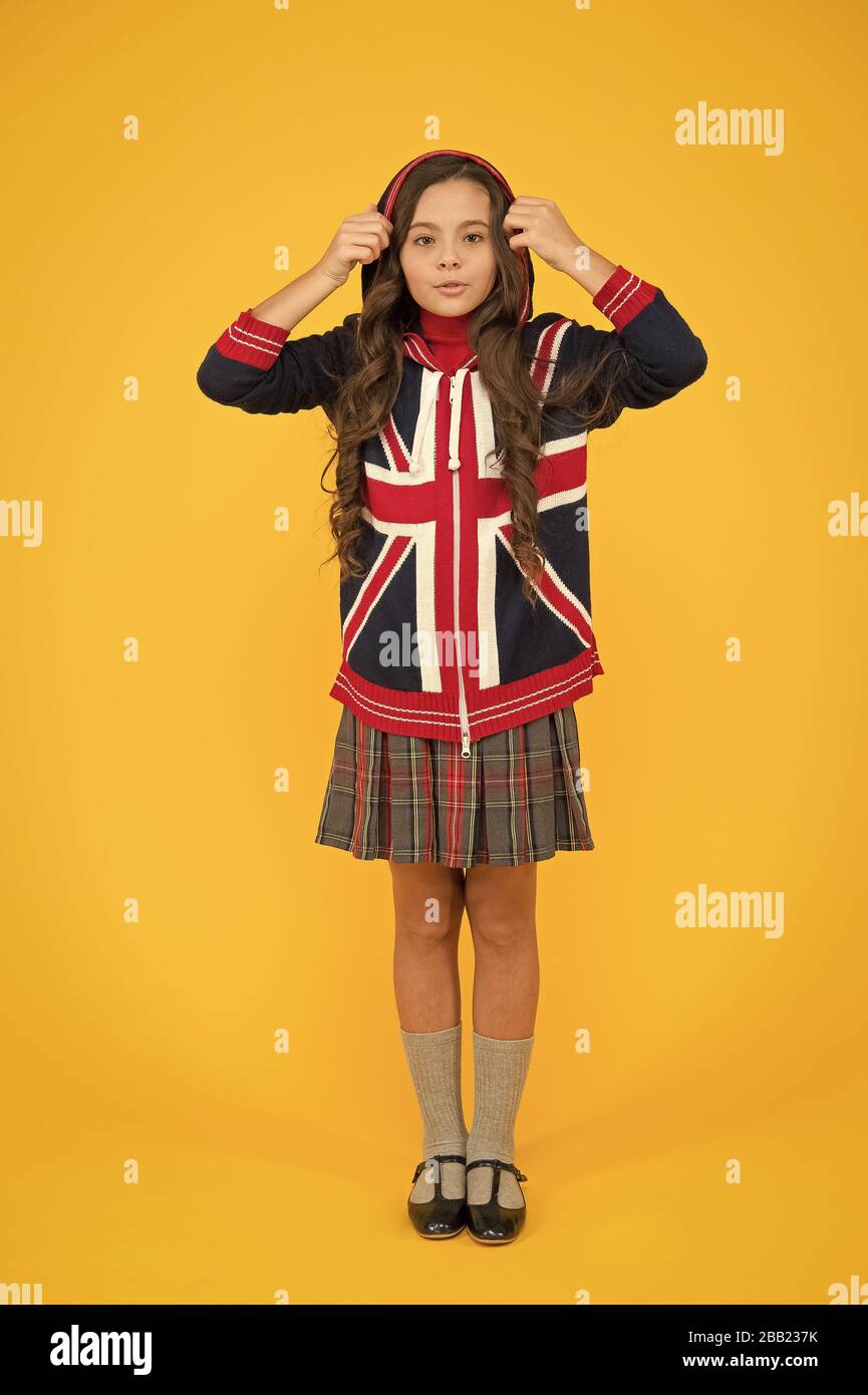 Learn english language. Girl school uniform. English student. Education ...