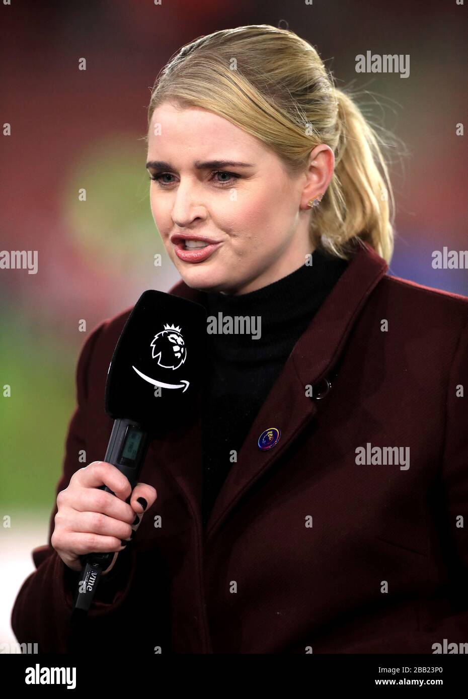 Football presenter Catherine Whitaker Stock Photo - Alamy