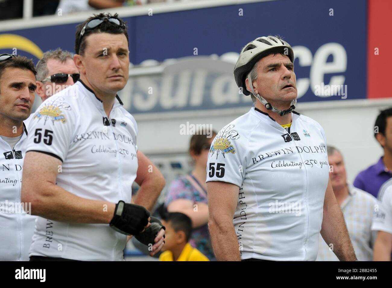 Former Glamorgan captain Steve James (right) after completing The Tom ...
