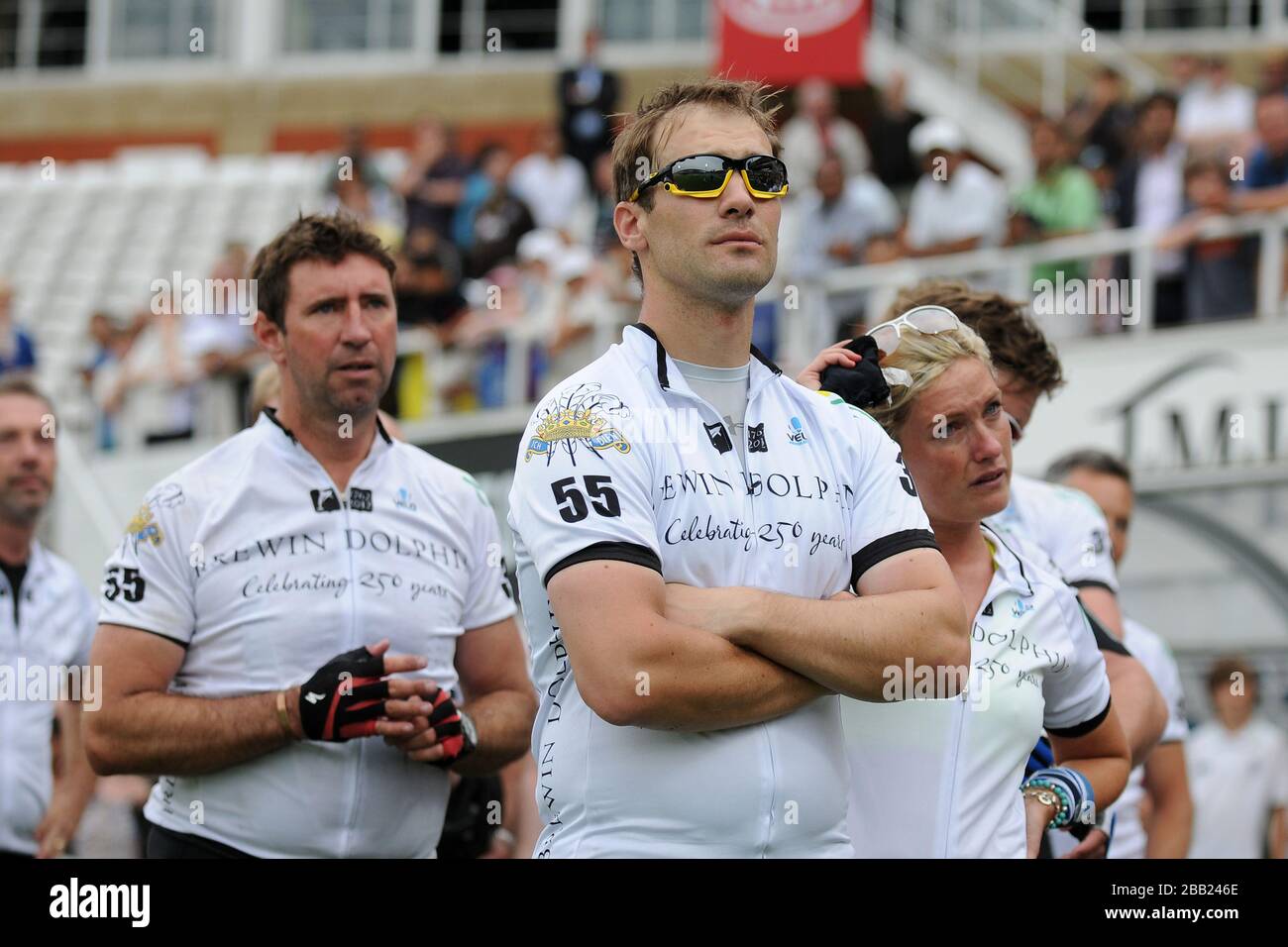 Participants at The Kia Oval after completing The Tom Maynard Trust ...