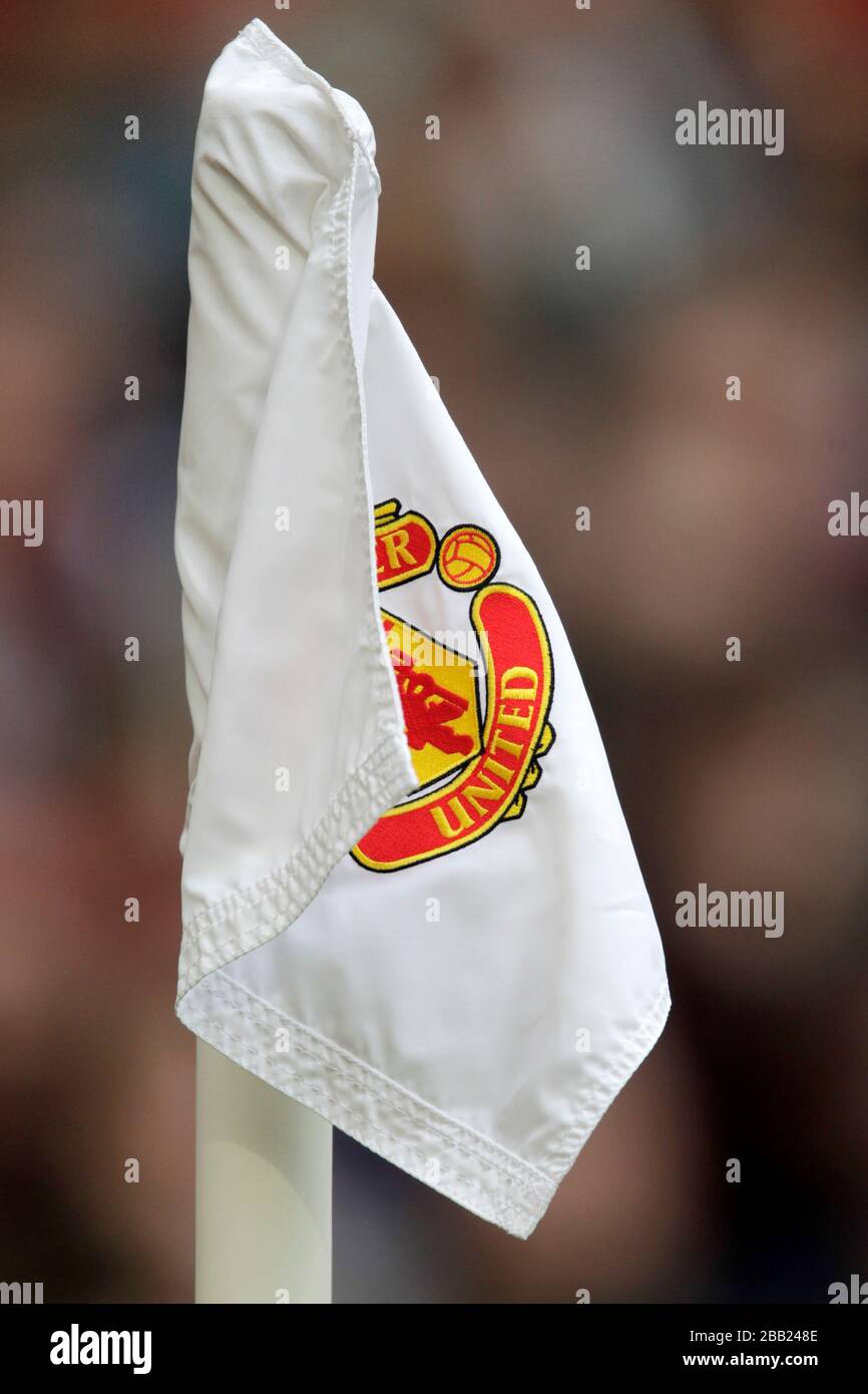 A Manchester United corner flag Stock Photo - Alamy