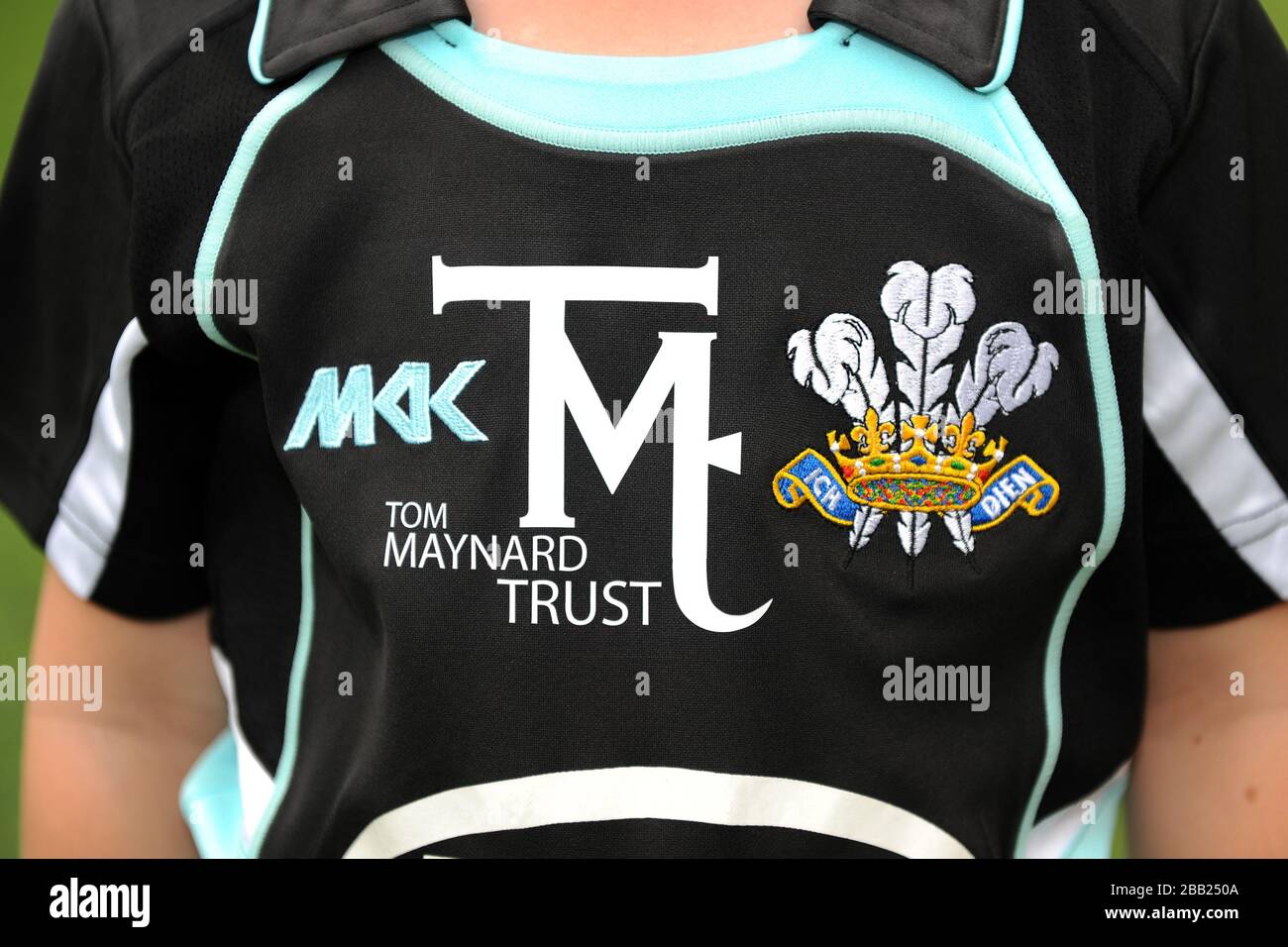 The Tom Maynard Trust logo on the Surrey shirt Stock Photo - Alamy