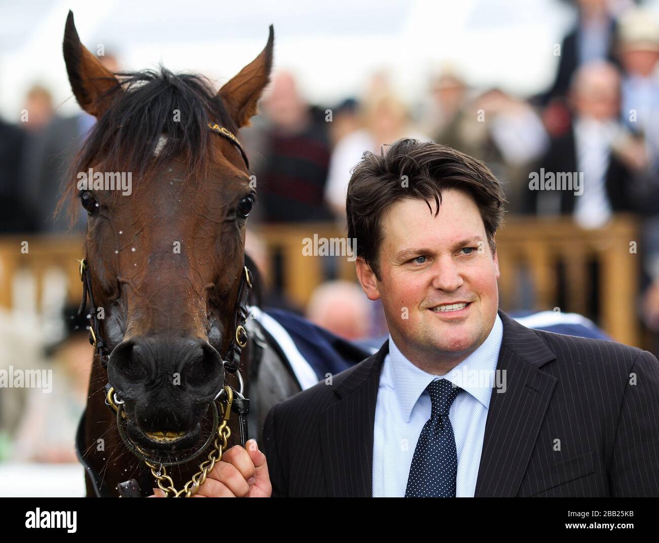 Paul Messara, trainer of Ortensia after winning The Coolmore Nunthorpe ...