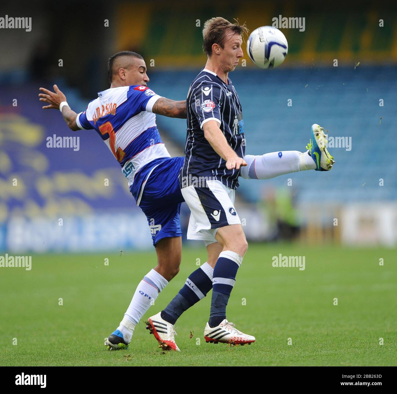 Millwalls' Martyn Woolford (right) and Queens Park Rangers' Danny ...