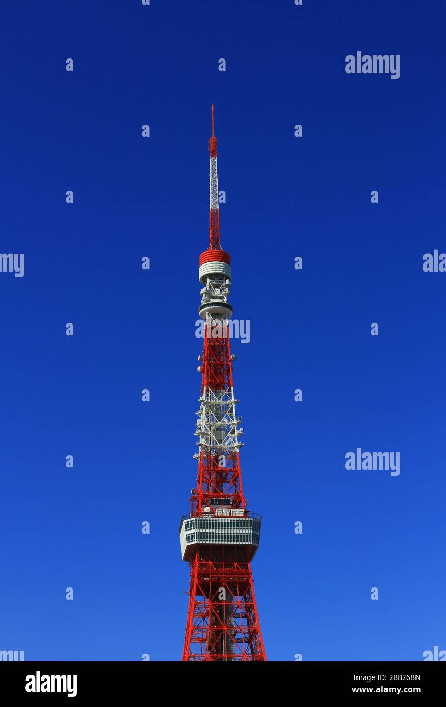 Tokyo Tower with clear blue sky and bright colors Stock Photo - Alamy