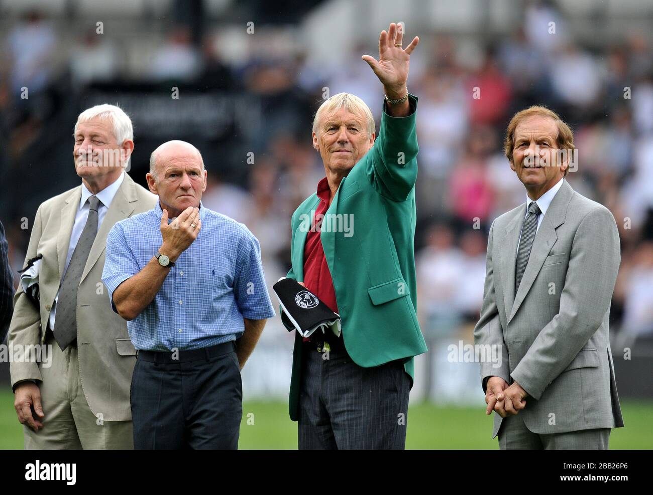 Former Derby County players Roy McLaren, Archie Gemmill, Colin Boulton ...