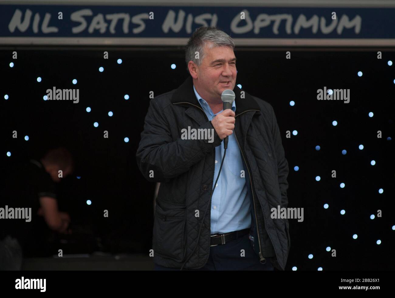 Ian snodin speaks in the fan zone hi-res stock photography and images ...