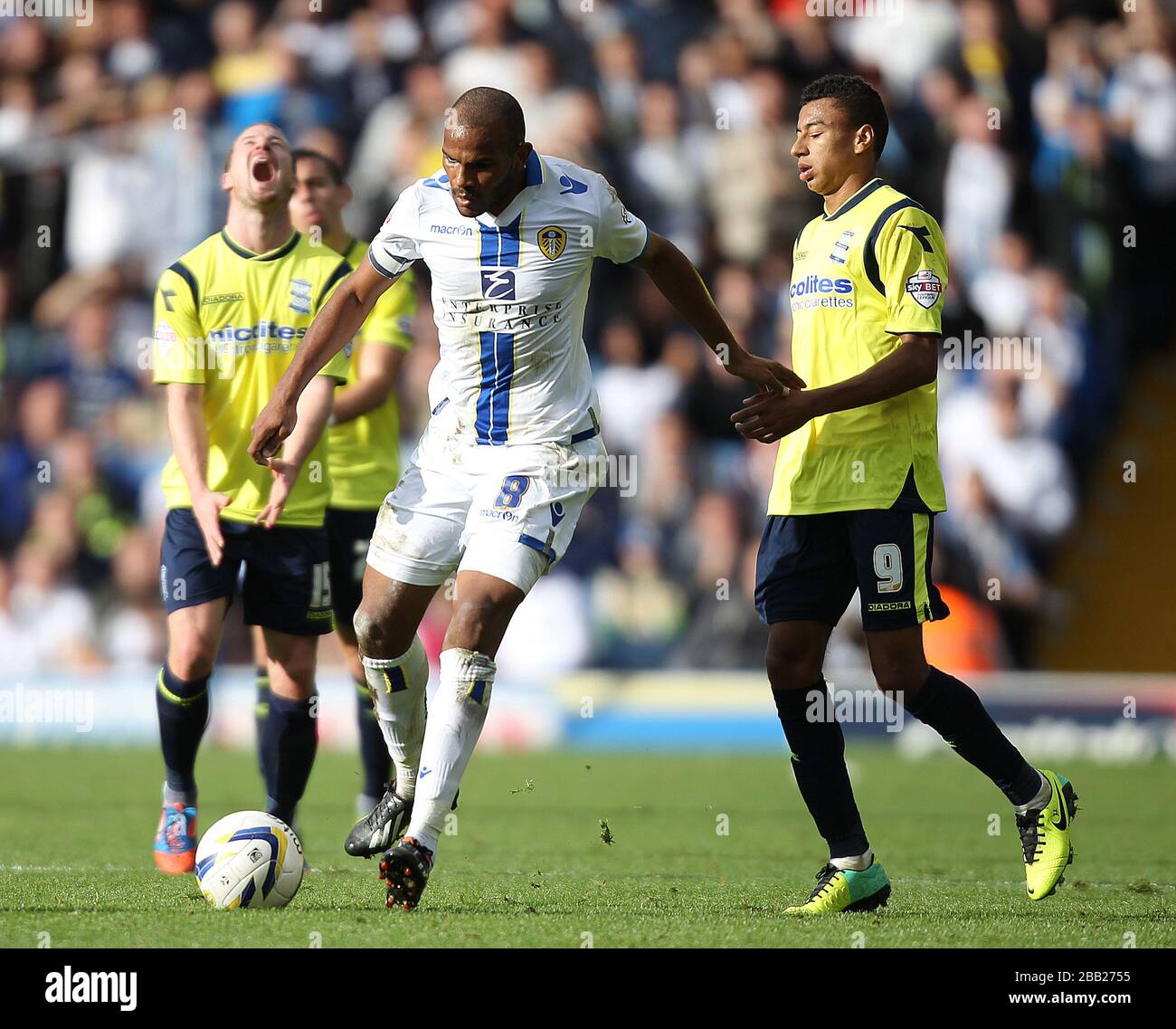 Leeds United's Rodolph Austin and Birmingham City's Jesse Lingard Stock ...