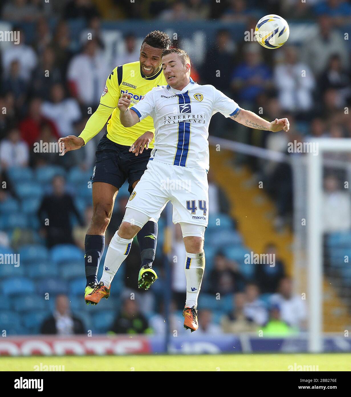 Leeds United's Ross McCormack and Birmingham City's Kyle Bartley Stock ...