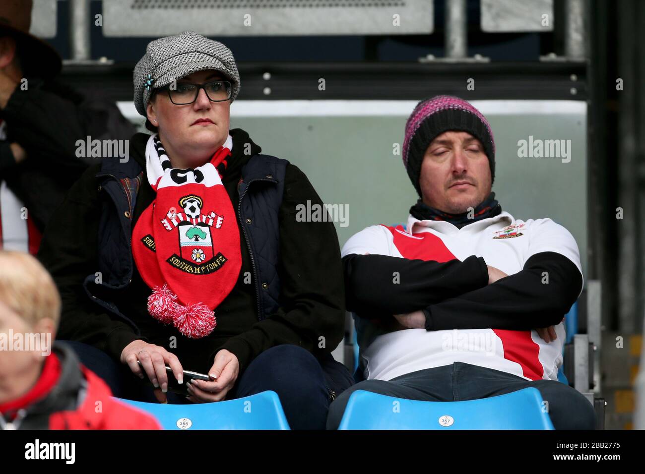 Southampton fans in the stadium Stock Photo - Alamy