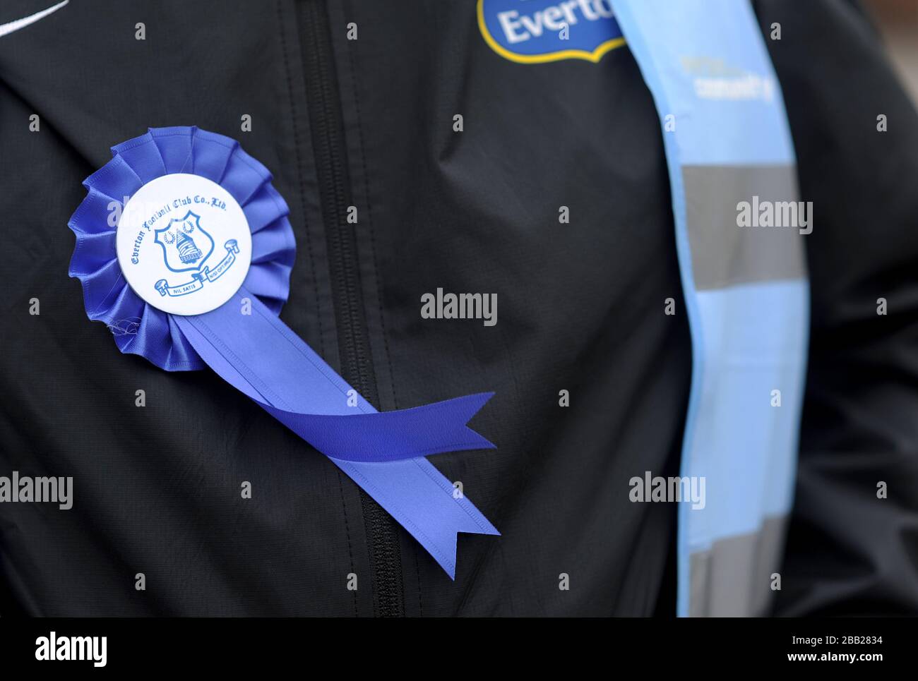 Everton supporters in the fan zone Stock Photo - Alamy