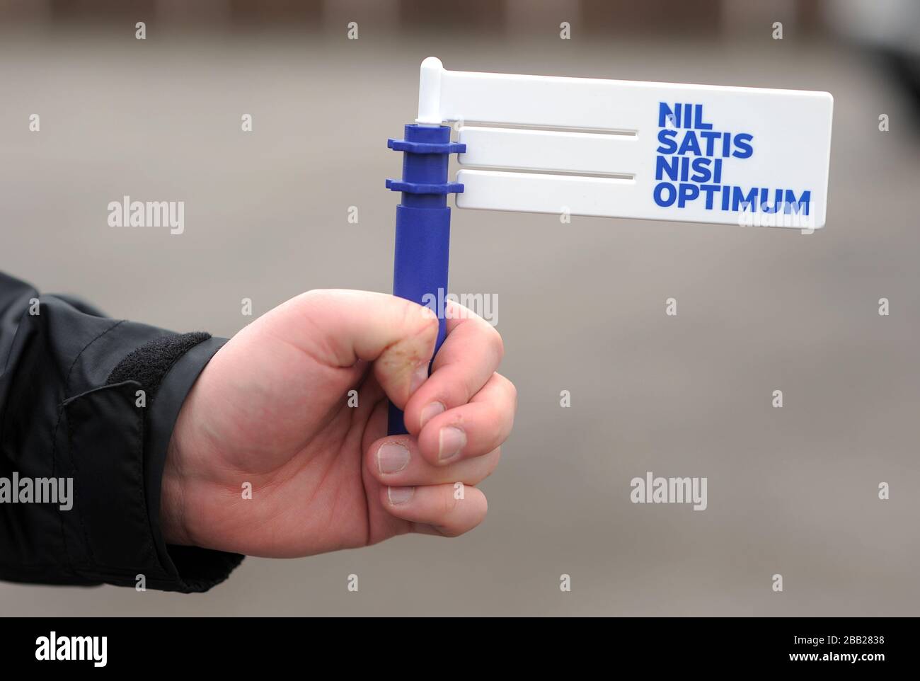 Everton supporters in the fan zone Stock Photo - Alamy